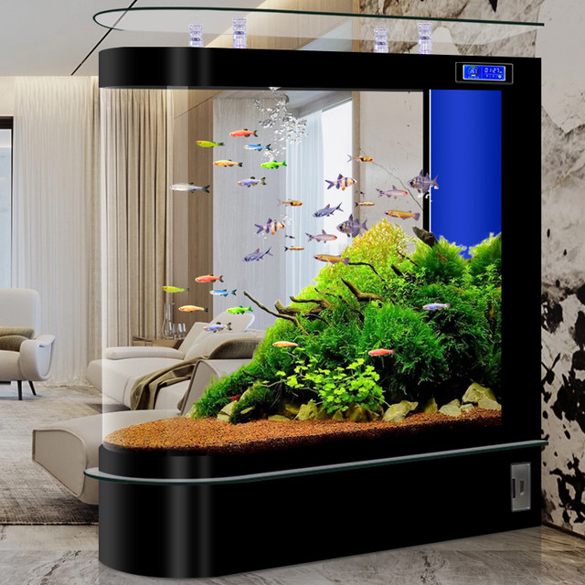 Bullet fish tank home living room medium and large fish tank aquarium ...