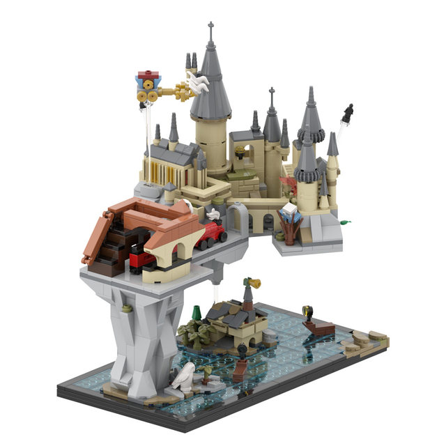 Harry Potter Hogwarts School of Witchcraft and Wizardry castle building ...