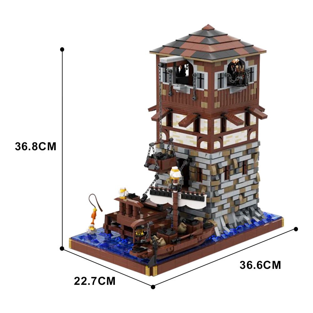 Middle Ages Lighthouse Airlines Military Defense Building MOC-126224 ...