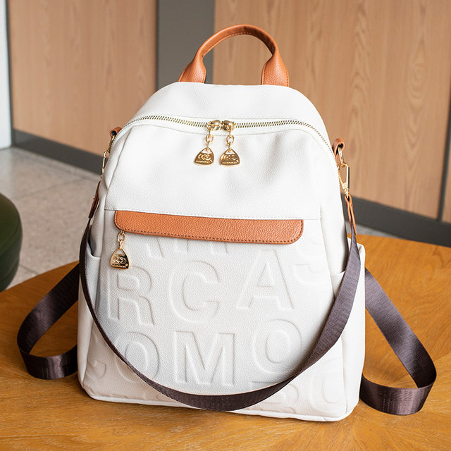 High-end backpack for women 2025 new letter embossed travel backpack ...