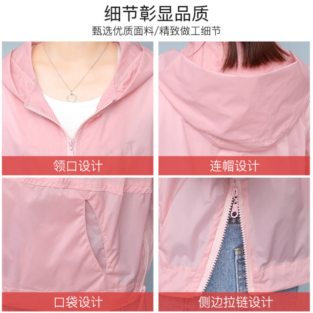 Summer sun protection clothing women's short 2024 new Korean version ...