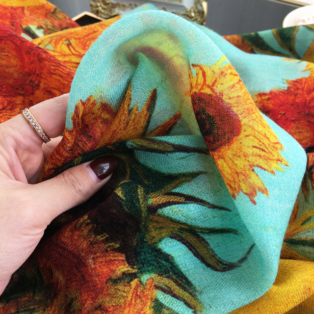 High-end 200-count wool scarf, elegant and beautiful autumn and winter ...