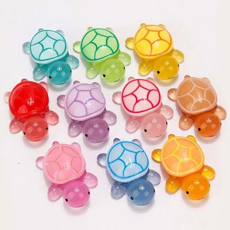 Genuine 3D glow-in-the-dark little turtle pair mini blind bag full red ...
