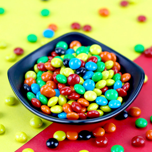 Golden Rice Colorful Chocolate Beans 70g*8 bottles Rainbow Bean Candy ...