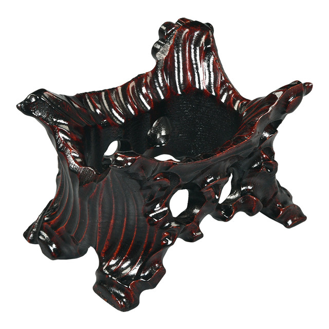 Solid wood strange stone base with groove free digging Yellow River ...