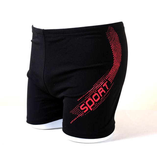 Men's boxer swim trunks men's three-point sports tight and fashionable ...