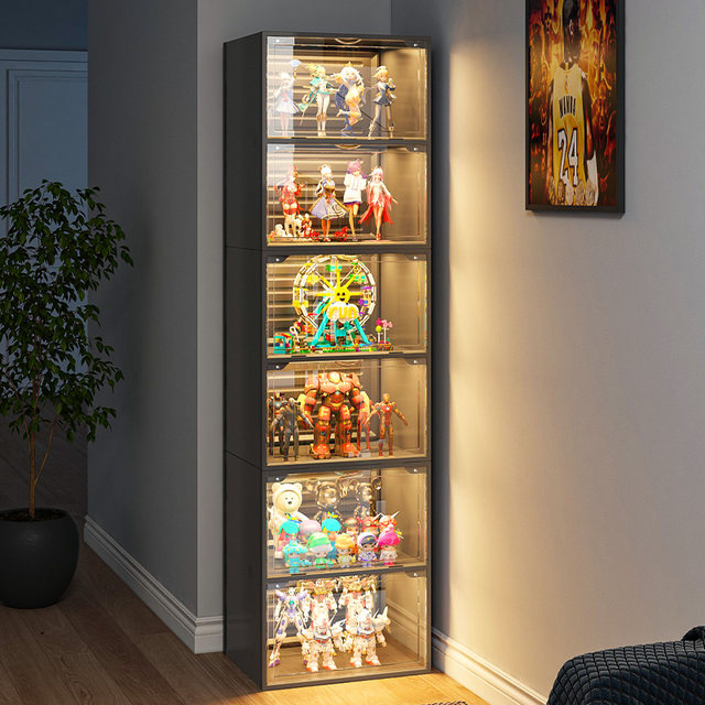 Figure display cabinet toy model storage box transparent household ...
