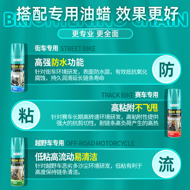 Koby motorcycle chain high -efficiency cleaning agent waterproof and ...