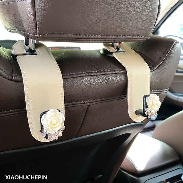 Light luxury Camellia car rear hook, seat back hook, in-car multi ...