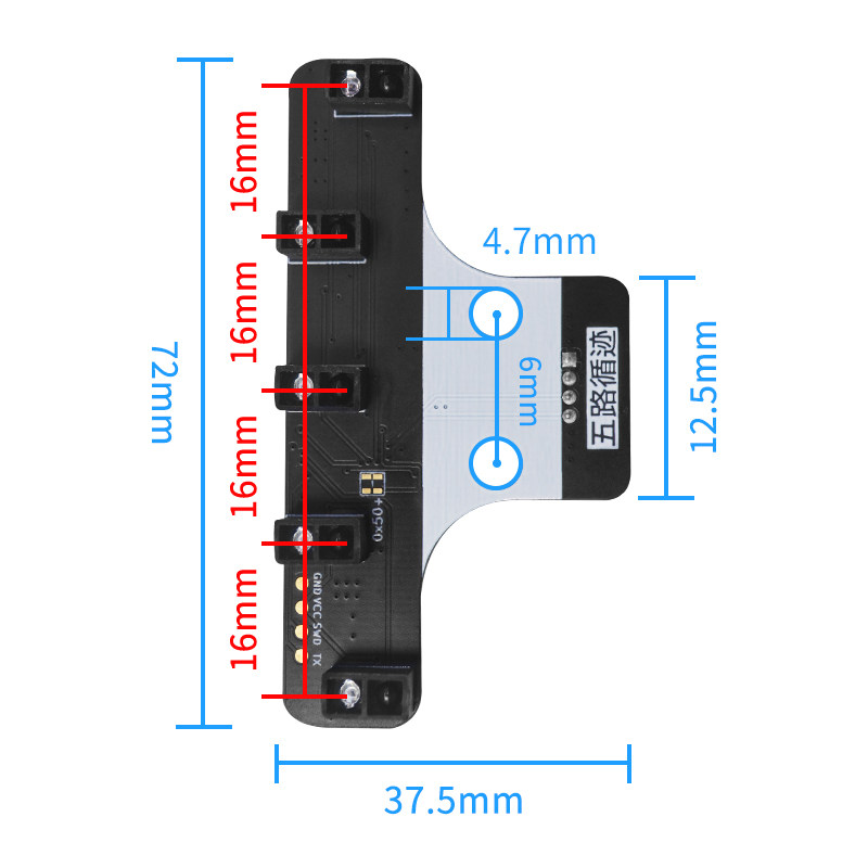5-Channel Digital Analog Infrared Tracking Sensor for Smart Car Competition