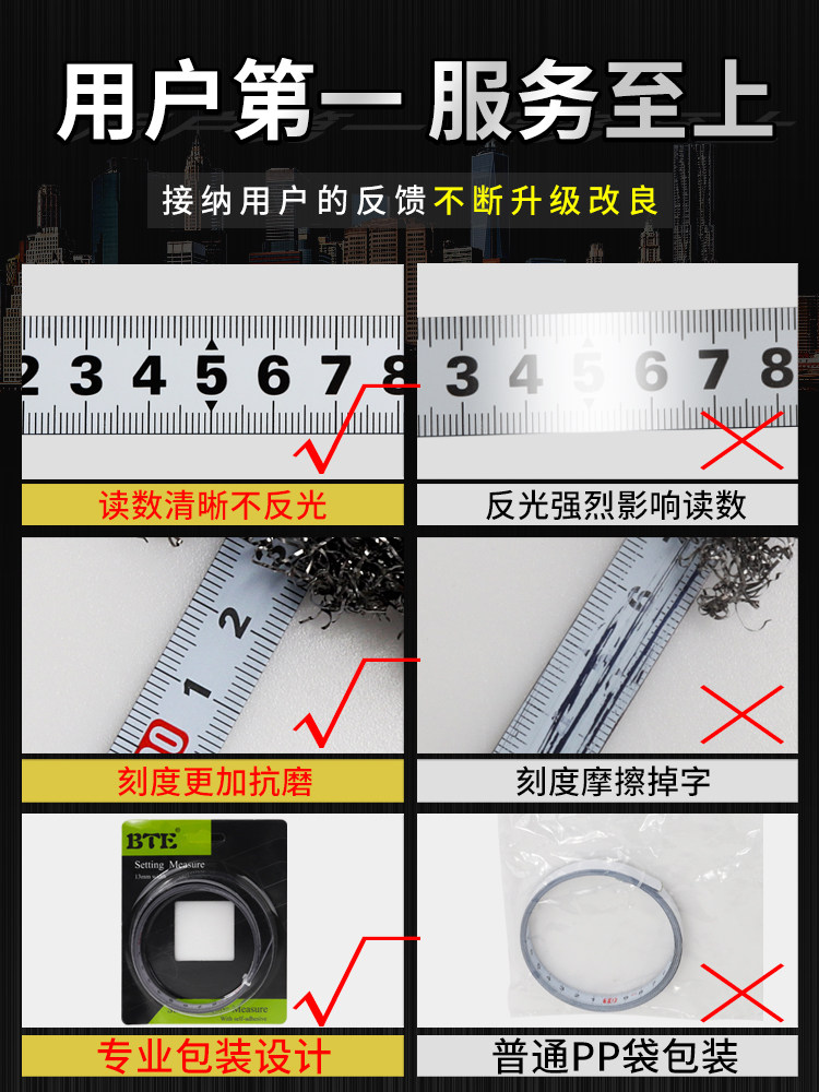 Carcillo Metric Carbon Steel Adhesive Scale Bar Ruler