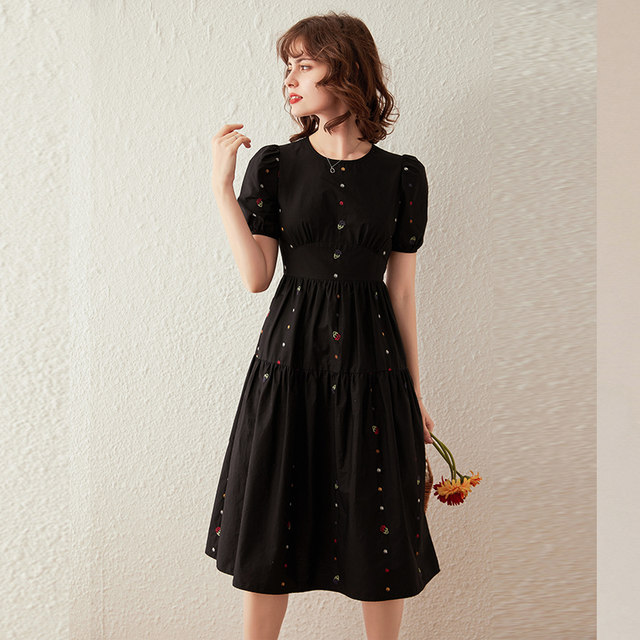 Bailu language design colorful dot embroidery dress summer style ...