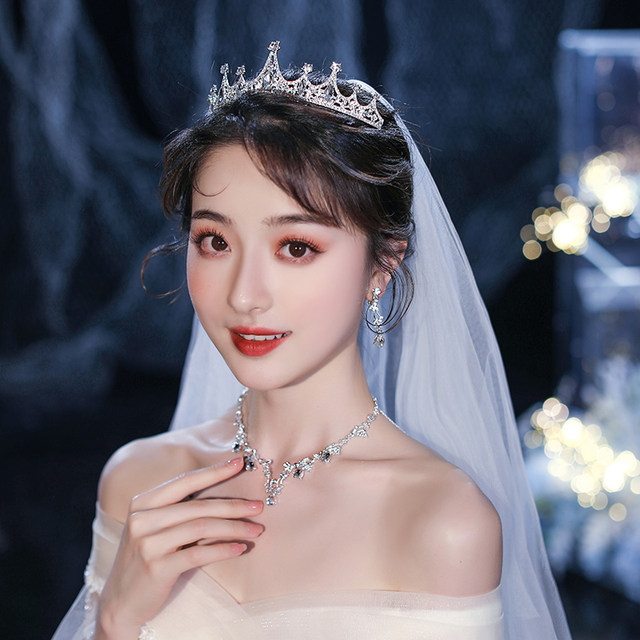 Bridal tiara set Internet celebrity 18-year-old princess birthday super ...