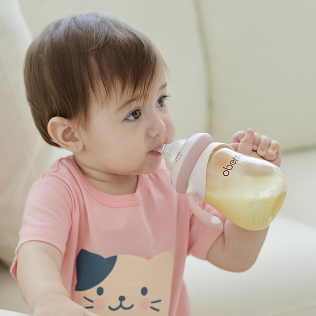 Obani milk bottle big baby ppsu fall-resistant brand duckbill straw ...