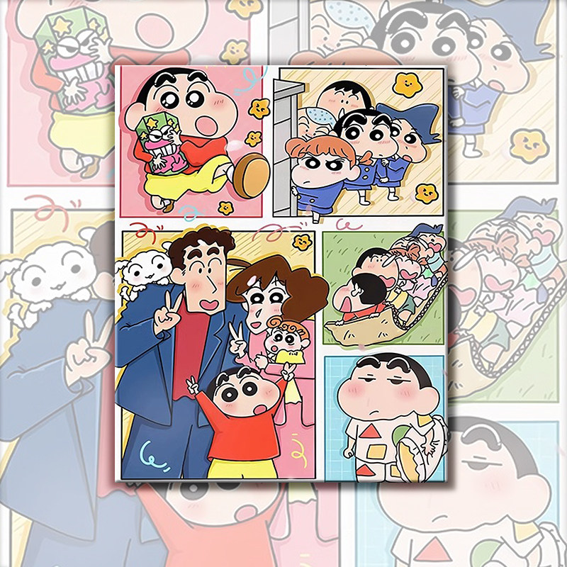 Crayon Shin-Chan Digital Oil Painting DIY Cartoon Animation Children's ...