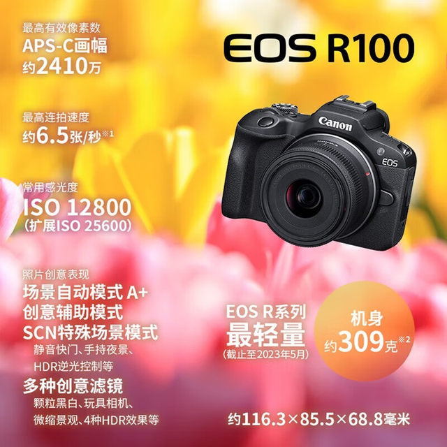 Canon EOSR100 entry -level traveler VLOG video 4K beauty small ...