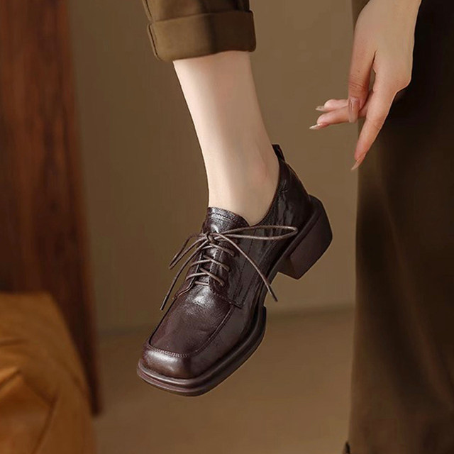 Lamb Leather British Wind Leather Shoe House 2024 Autumn and Winter ...