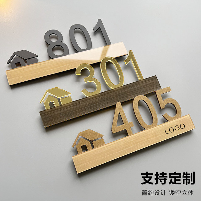 Acrylic household customized house number number card room custom ...