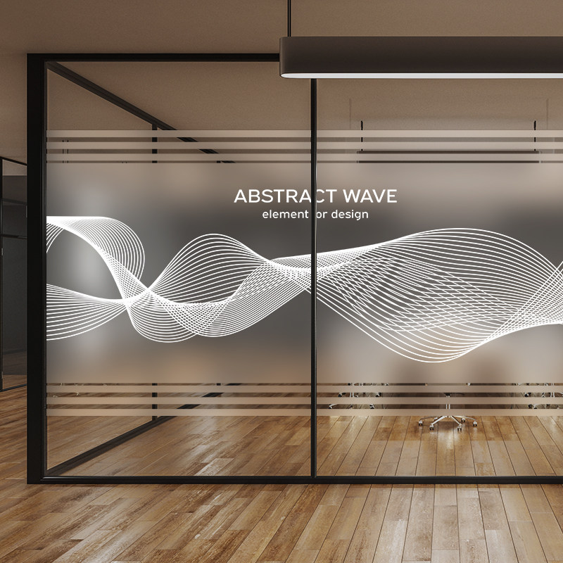 Custom Office Glass Sticker - Frosted Electrostatic Film for Glass Door
