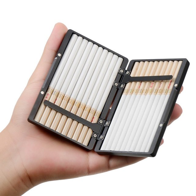 Danish Vanler slim cigarette box men's portable 20-pack iron-aluminum ...