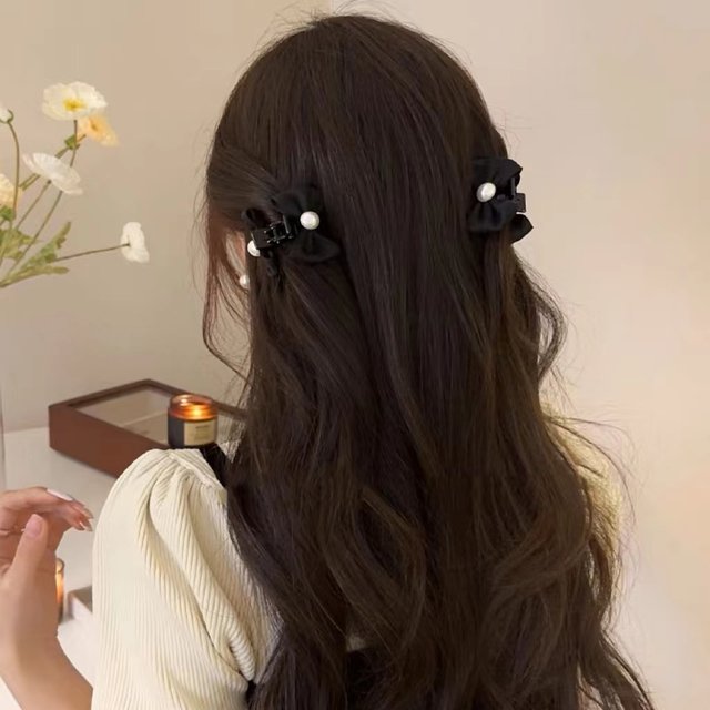 Bow Princess Head Small Clip Hair Card Women's High-end Side Bangle ...