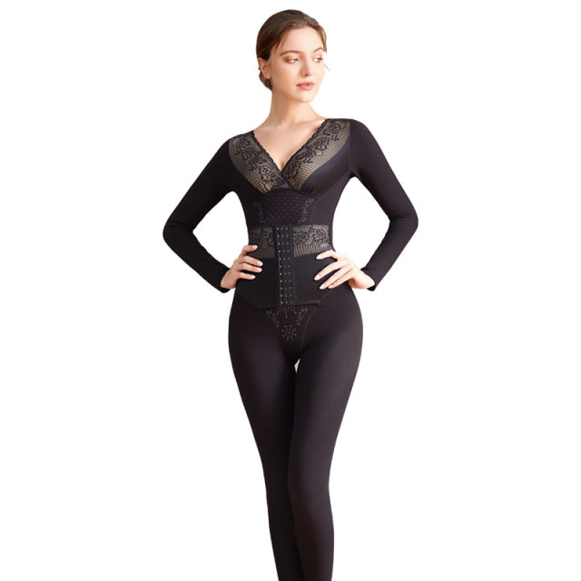 Warm one-piece body-shaping garment for women, plus velvet, thickening ...