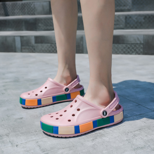 Croc shoes for women, fashionable non-slip soft-soled flat-soled nurse ...