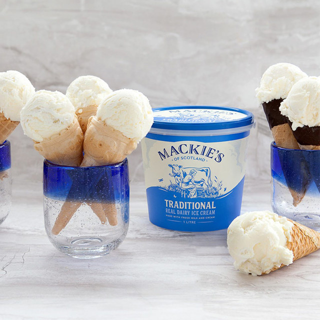 Popular in Europe, Mackie's extra thick milk ice cream in a bucket ...