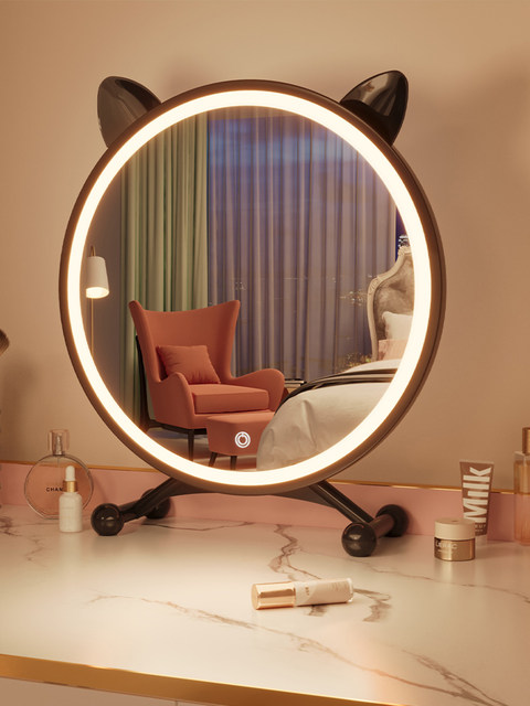 Desktop intelligent LED makeup mirror with lantern bedroom dressing ...