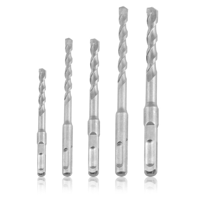 Impact drill bit electric hammer drill bit square handle four pit round ...