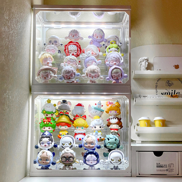 Blind Box Storage Display Rack With Light - Bubble Mart Figure Storage ...