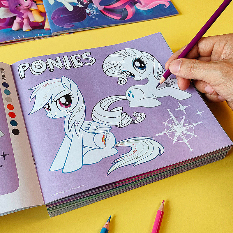 Buku Mewarnai Little Pony untuk Anak Perempuan - Usia 3-7 Tahun