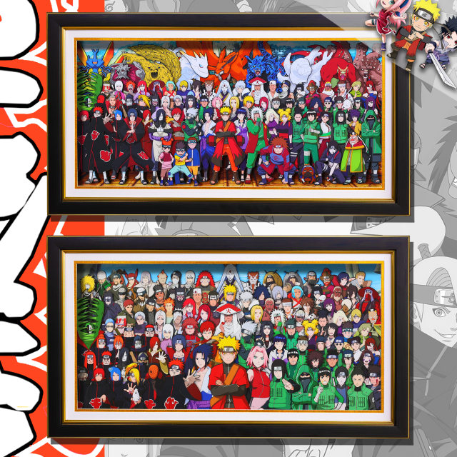 Naruto Akatsuki organization family portrait handmade three-dimensional ...