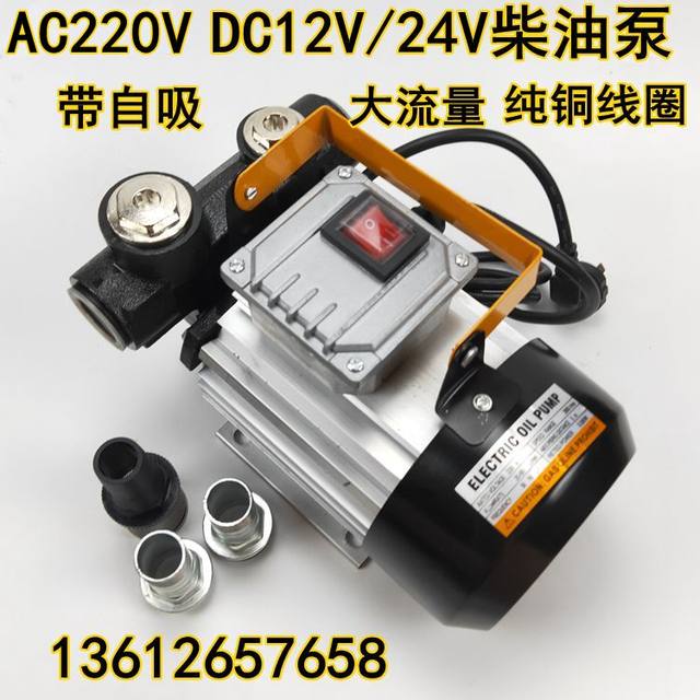 Electric Oil Pump 12V24V220 Volt Silent Self-Priming Diesel Pump Large ...