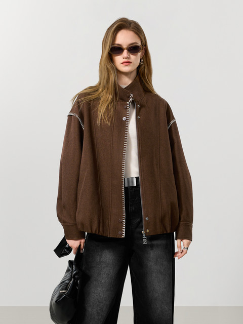Beisini 'Retro VTG' Loose Identity Jacket Woman 2024 Autumn New Design ...