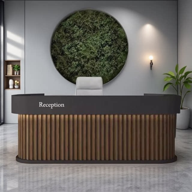 Simple beauty salon cashier shop paint clothing store front desk table ...