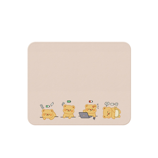 Butter little bear mouse pad girl trumpet leather light luxury advanced ...