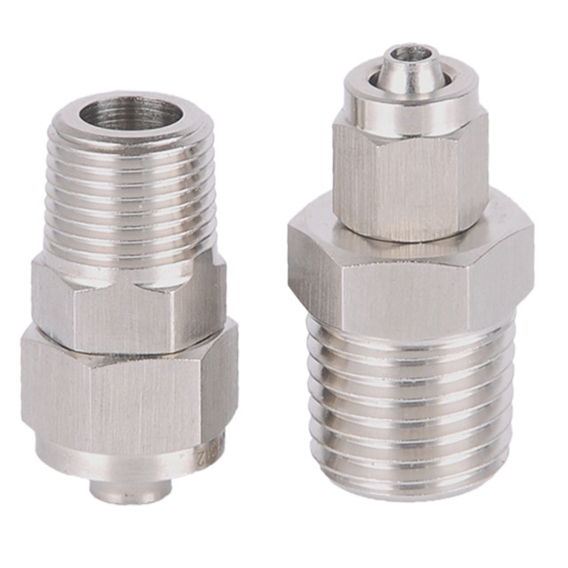 304 stainless steel quick-twist joint high-voltage straight-through terminal lock female PU PTFE ...