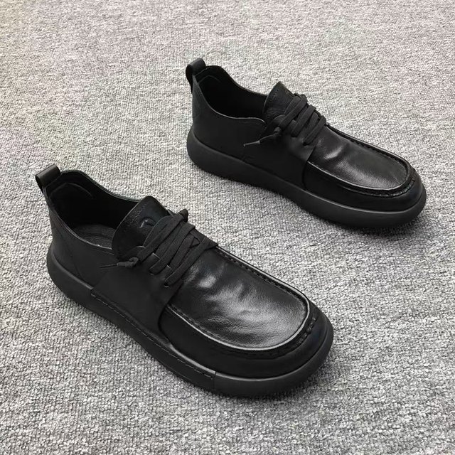 Douyin popular Doudou shoes for men, genuine leather autumn and winter ...