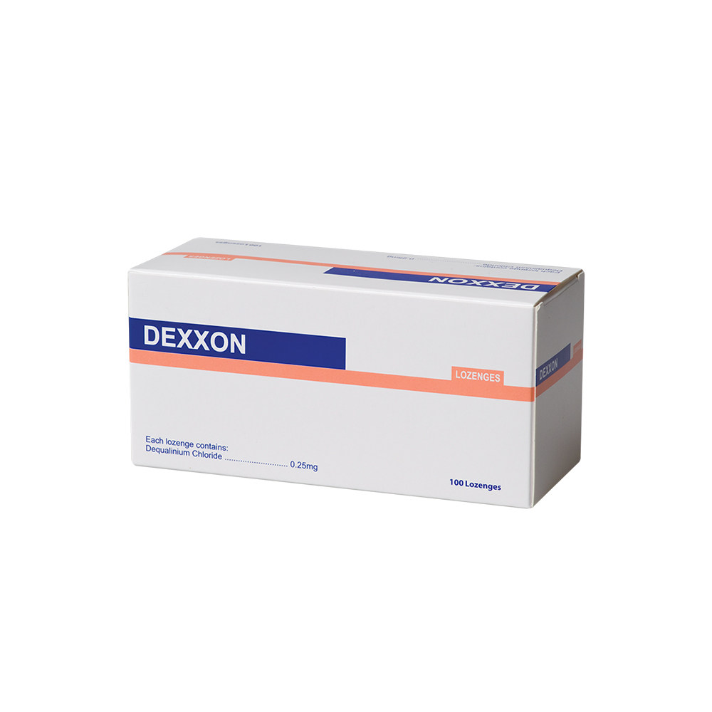 Axcel Diquinonium Chloride Lozenges - 100 Tablets for Sore Throat