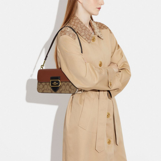 [Tmall Signature] COACH Lady MORGAN Underarm Bag Faguette Bag Satchel ...