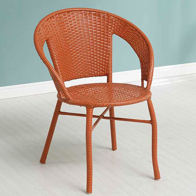Wicker chair balcony small table and chair outdoor wrought iron single ...