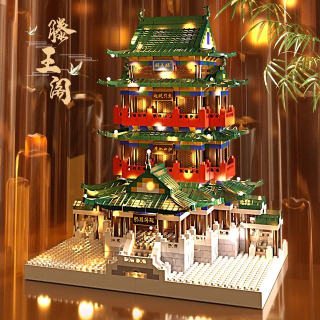 2024 new style Tengwang Pavilion Chinese style national trend ancient style Yellow Crane Tower ...