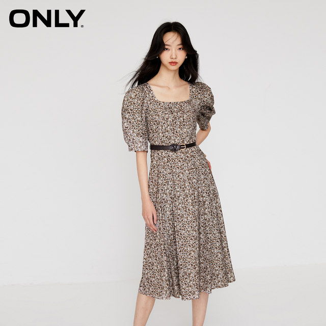 ONLY Ole's new summer style ladylike full-print floral puff-sleeve A ...
