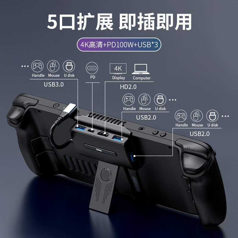 Jindu jemdo steamdeck oled expansion dock typec expansion hub base steam handheld base steamdeck ...