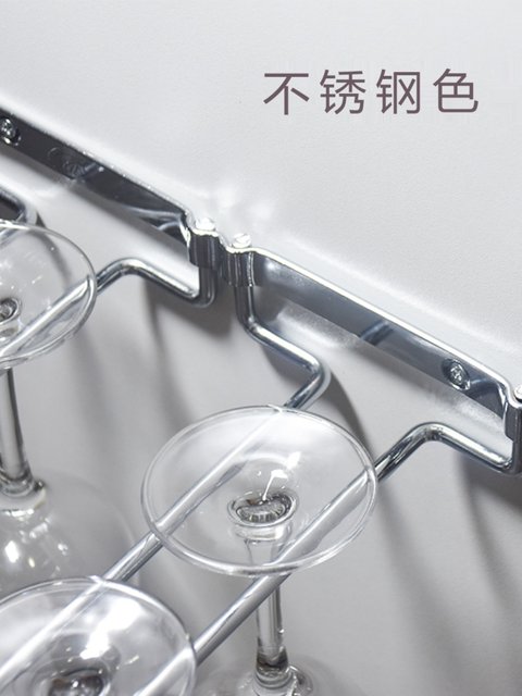 Red wine glass stand pouring household wine cabinet goblet rack wall ...