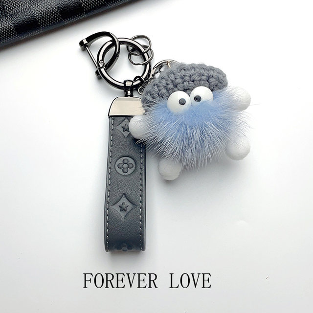 Keychains for cars, men, motorcycles, women, high-end plush pendants ...