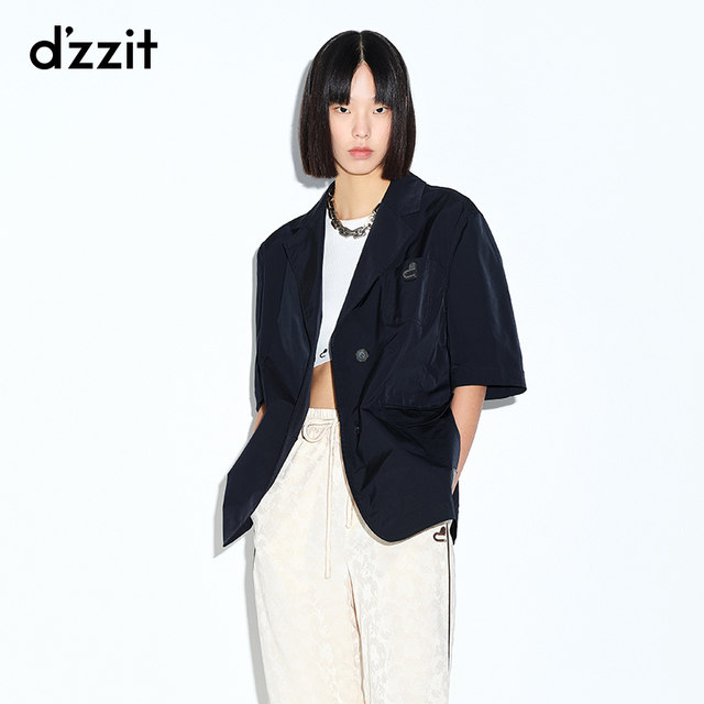 dzzit Disu Ole spring and autumn black retro style casual short-sleeved ...