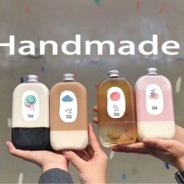 Maggie milk tea bottle machi disposable PET Internet celebrity juice ...