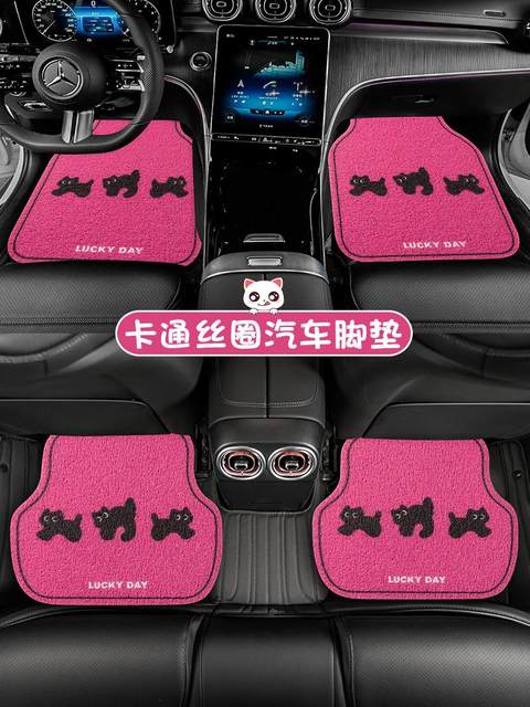 Car floor mats, universal, cute, girls' car anti-dirty floor mats, car ...